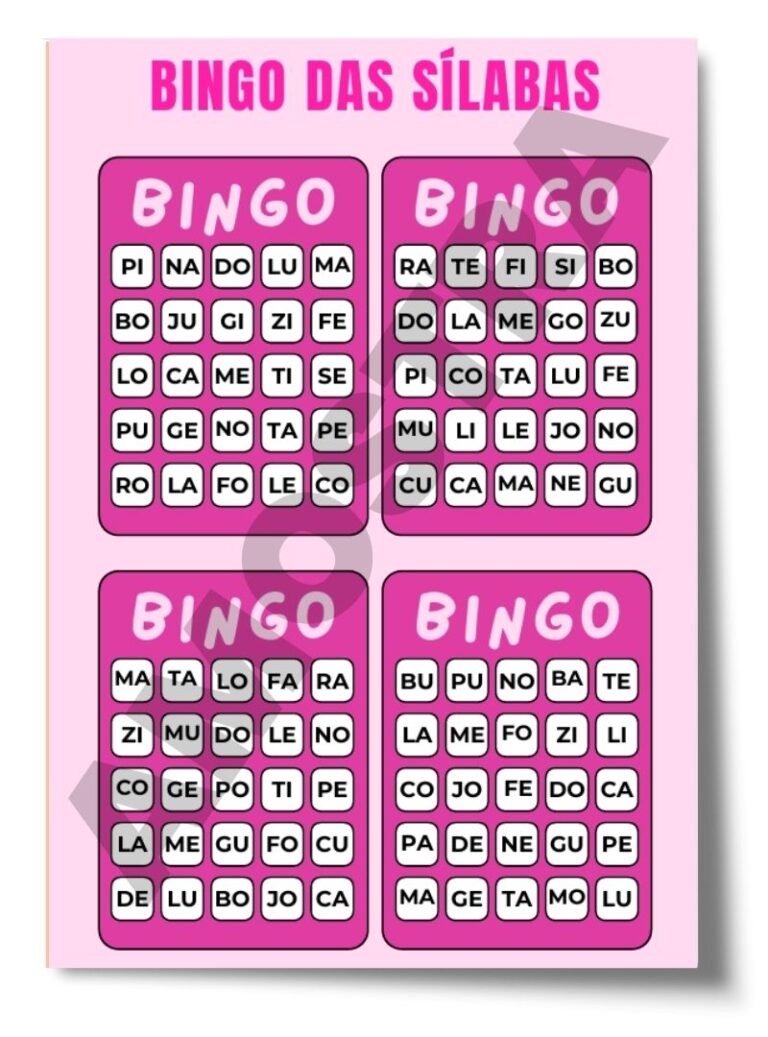 Bingo das Sílabas - Descomplica Kids
